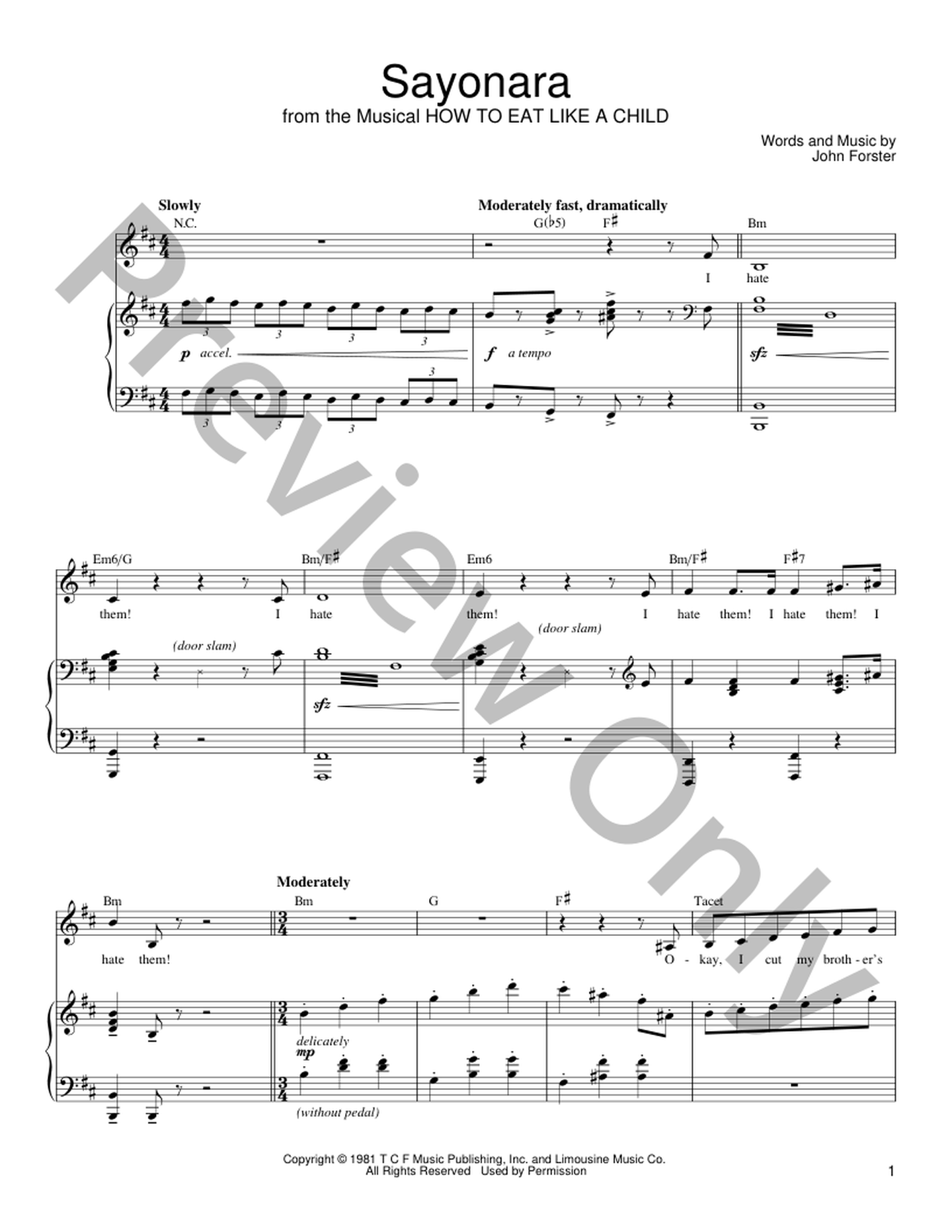 Sayonara | J.W. Pepper