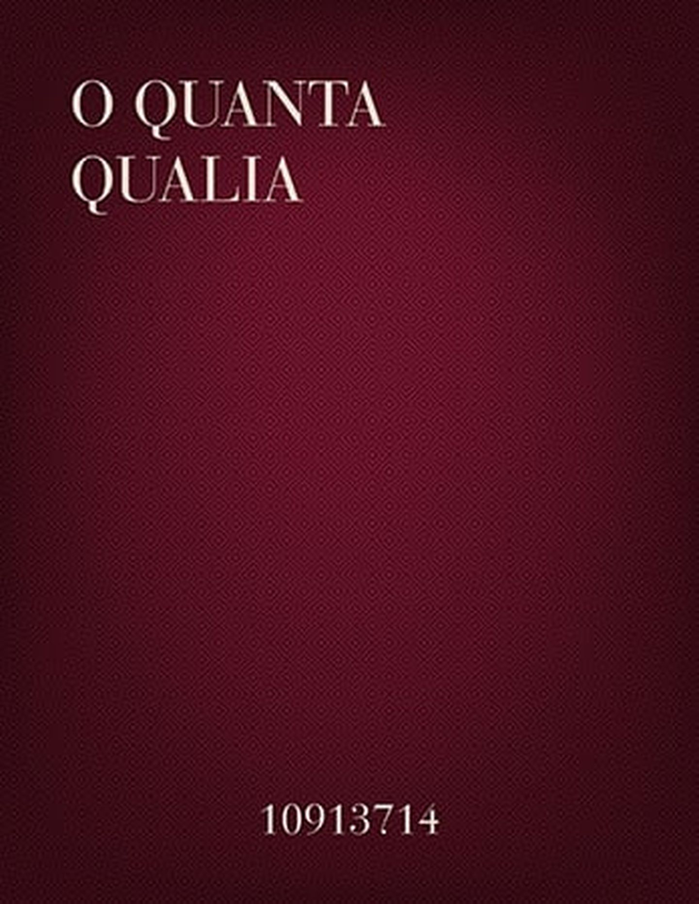 O Quanta Qualia | J.W. Pepper