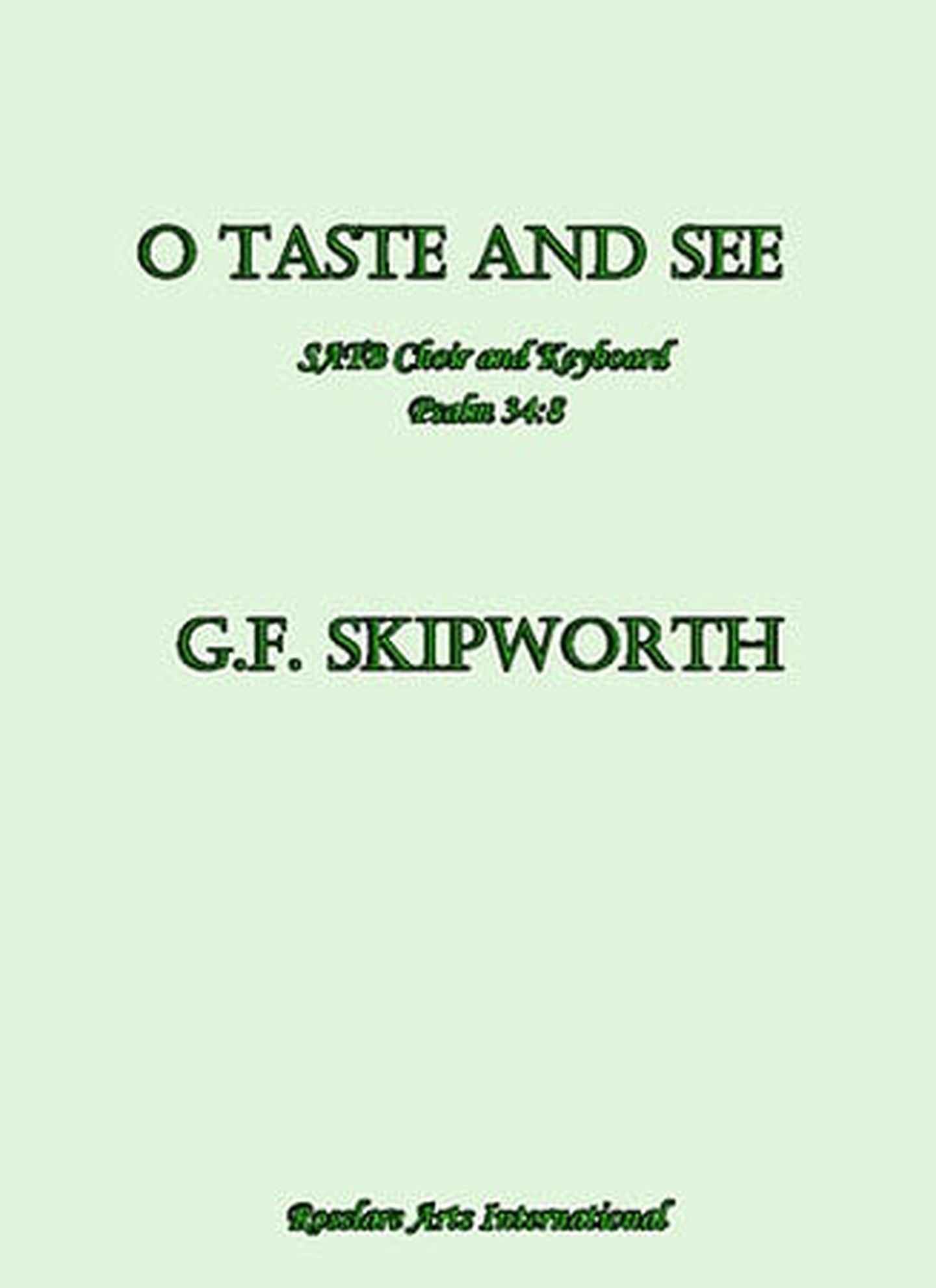 O Taste and See | J.W. Pepper