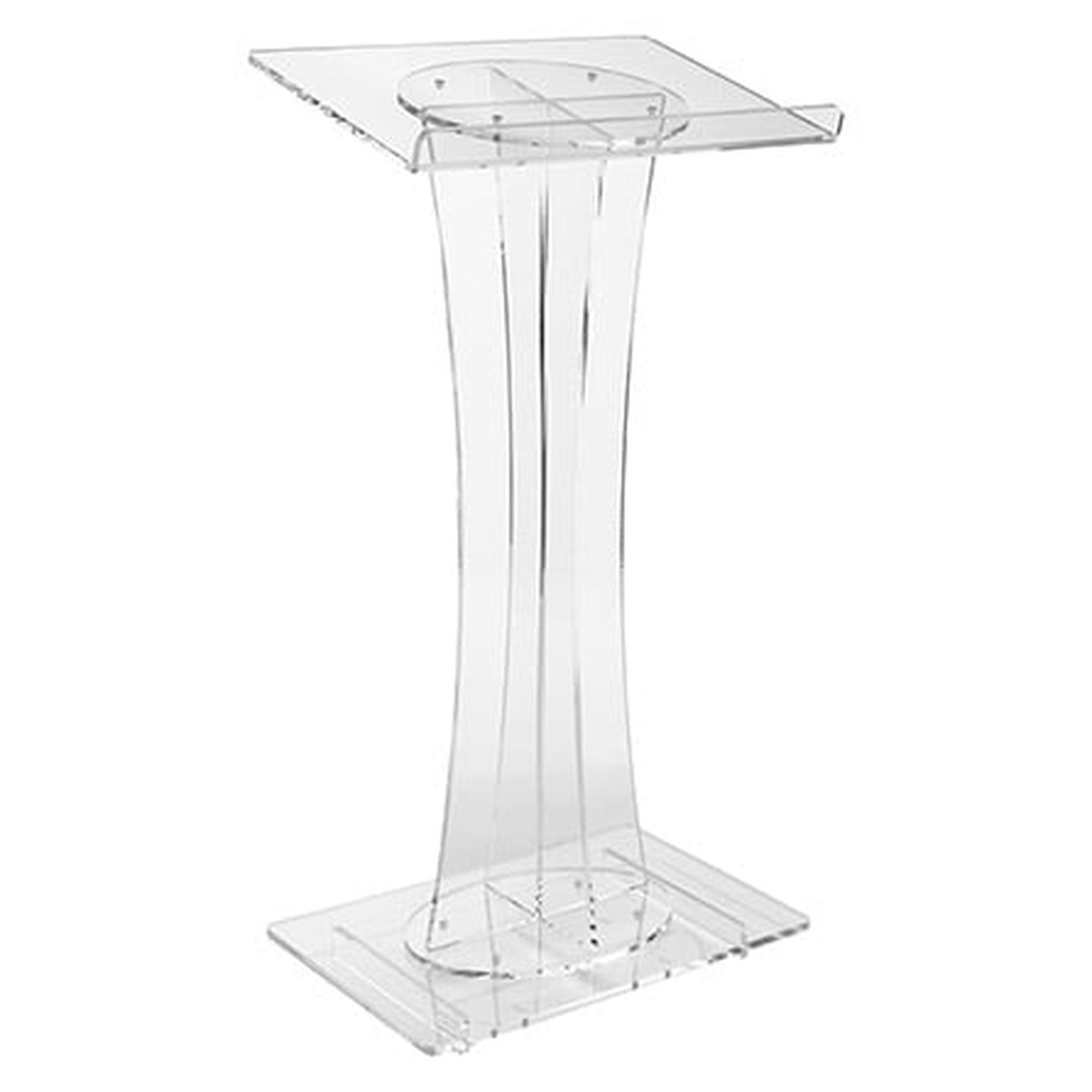 Clear Acrylic Curved Lectern and Podium | J.W. Pepper