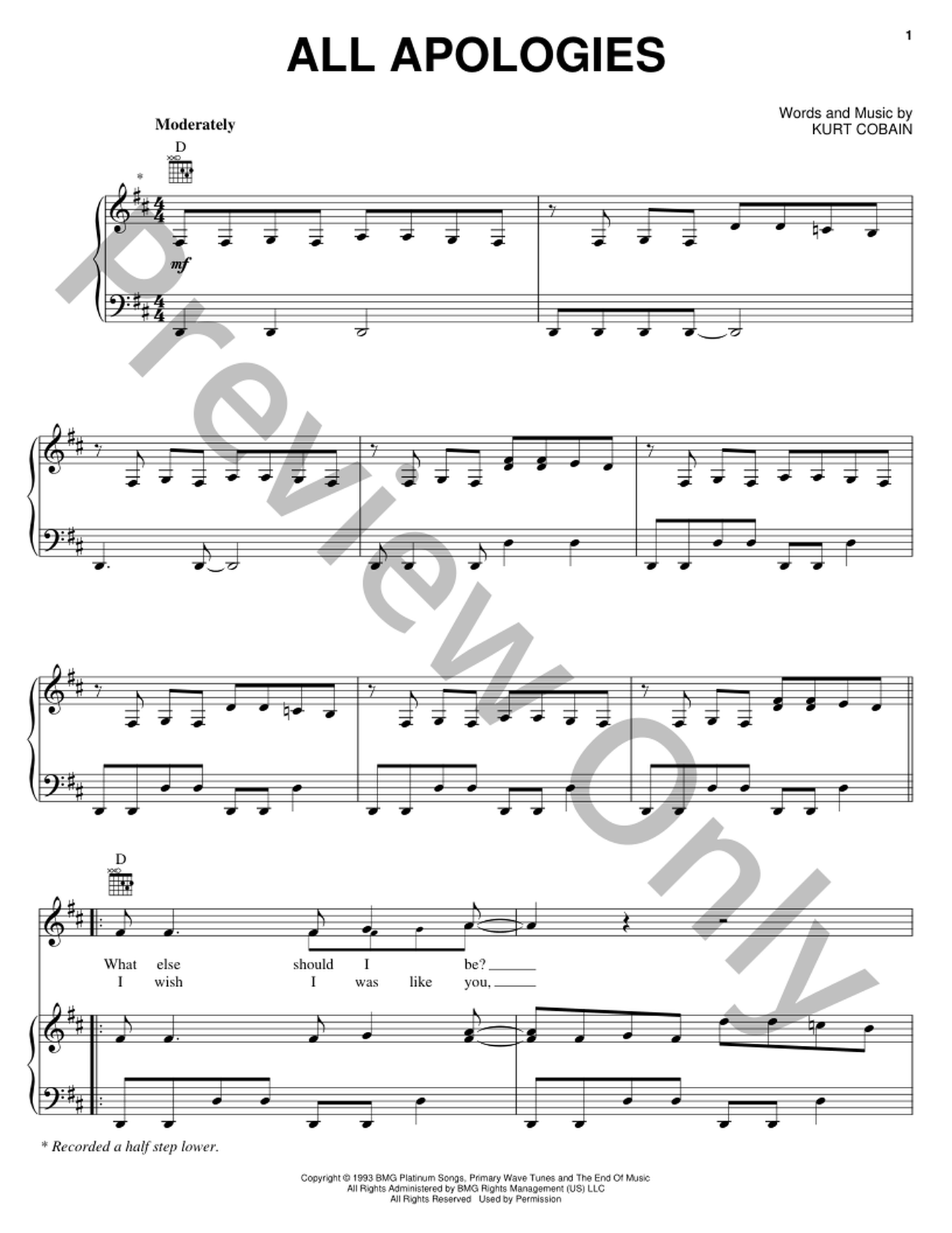 All Apologies | J.W. Pepper