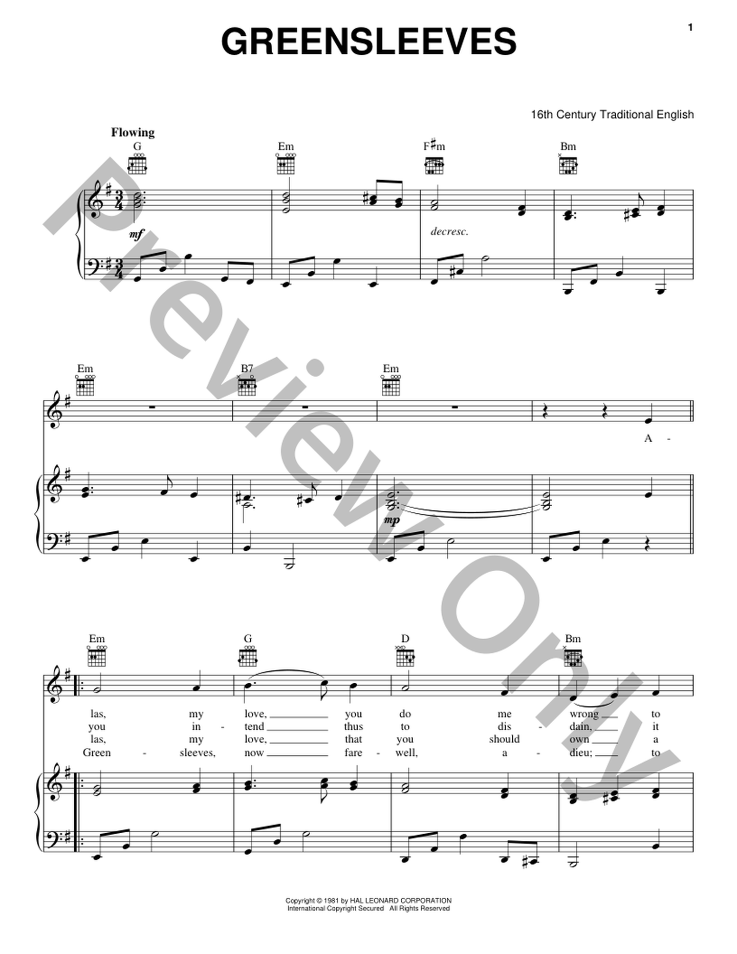 Greensleeves | J.W. Pepper