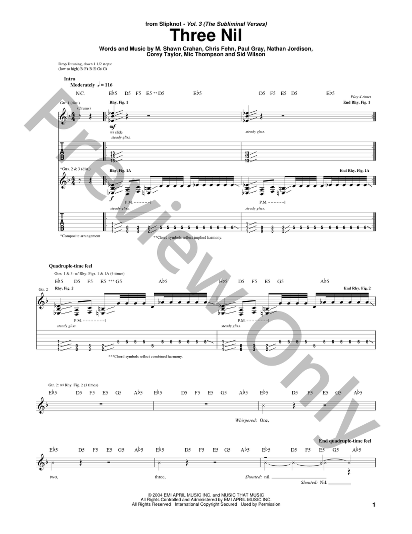 Three Nil | J.W. Pepper