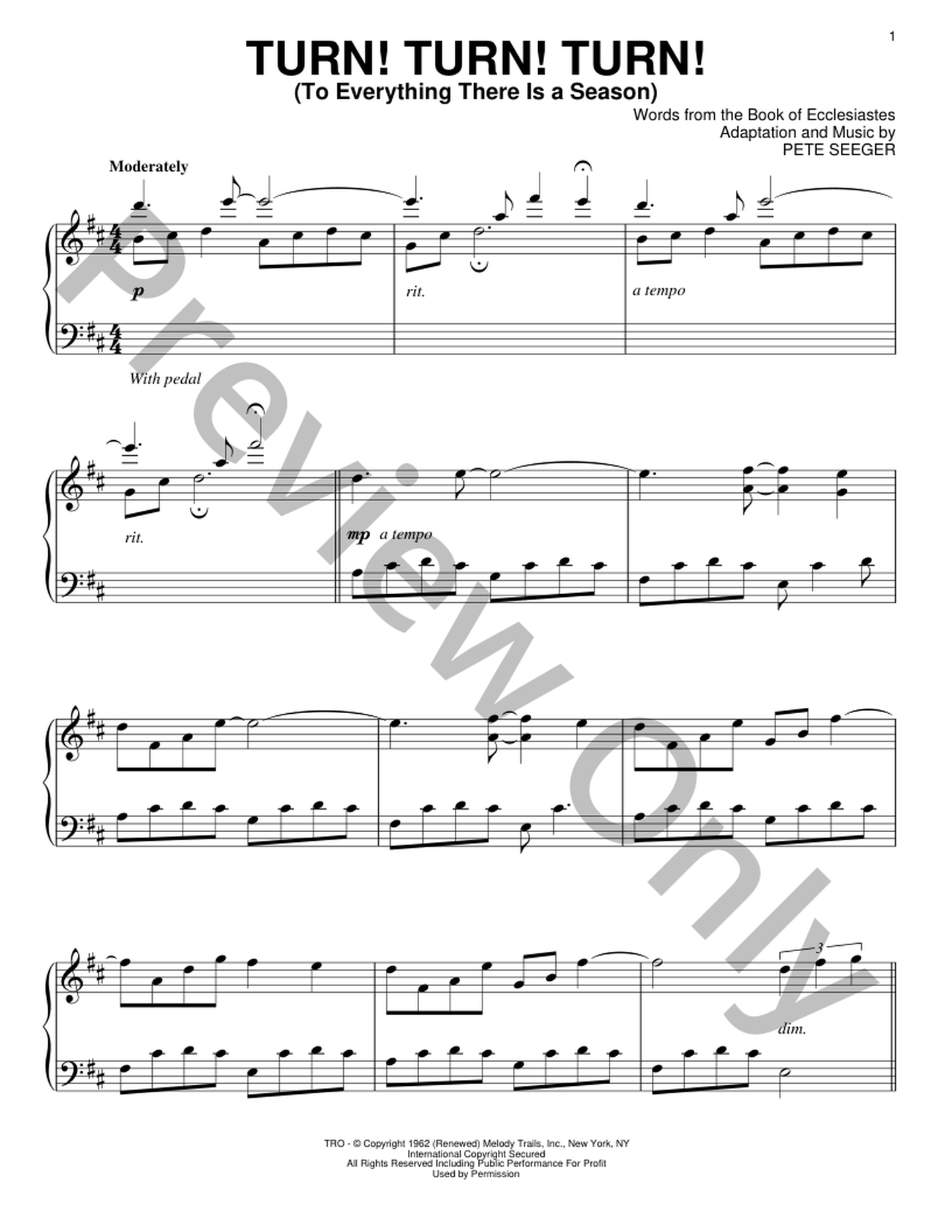 Turn Turn Turn | J.W. Pepper