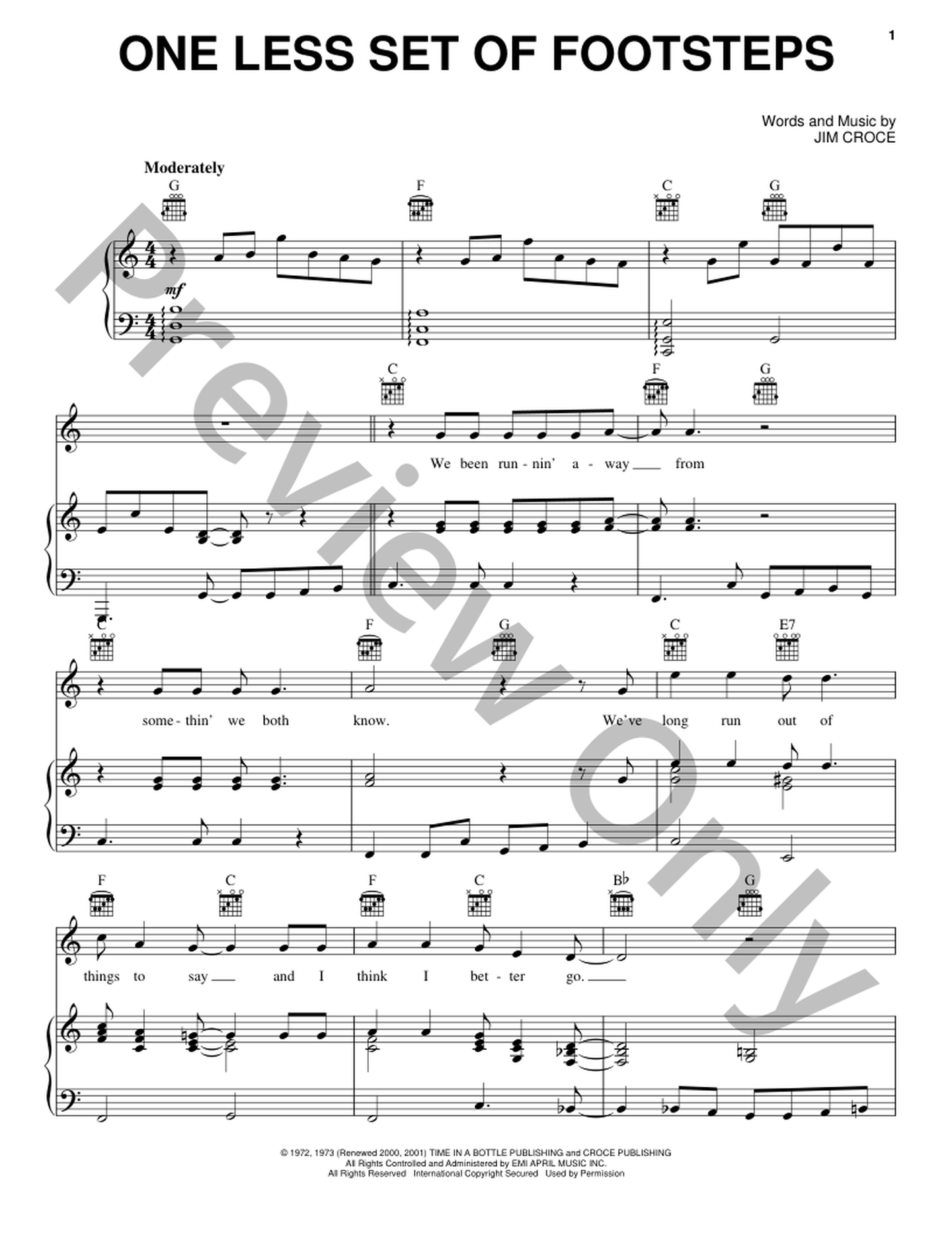 One less Set of Footsteps | J.W. Pepper