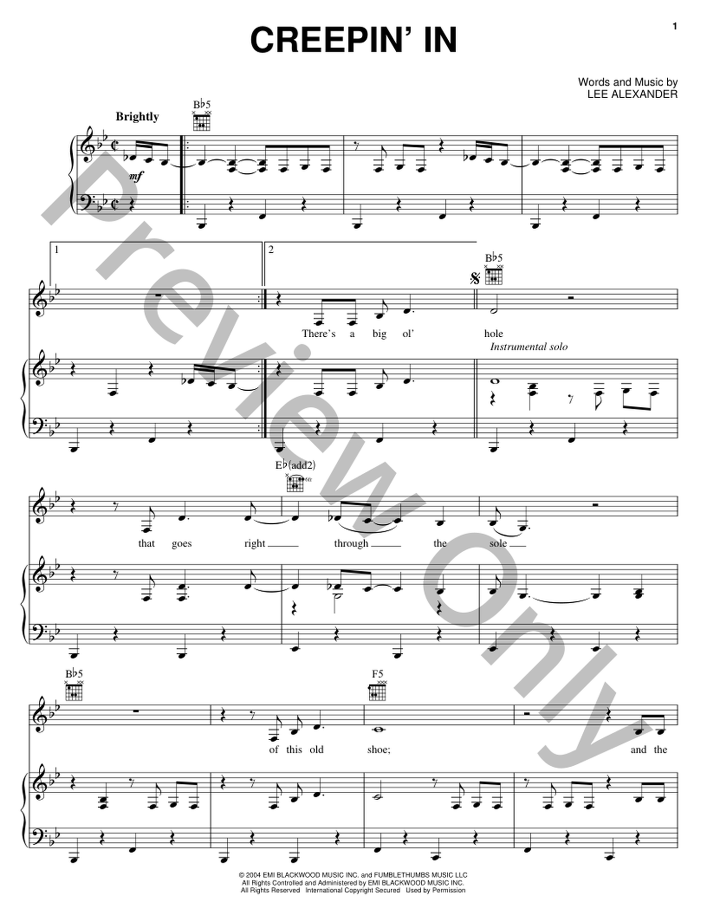 Creeping in | J.W. Pepper