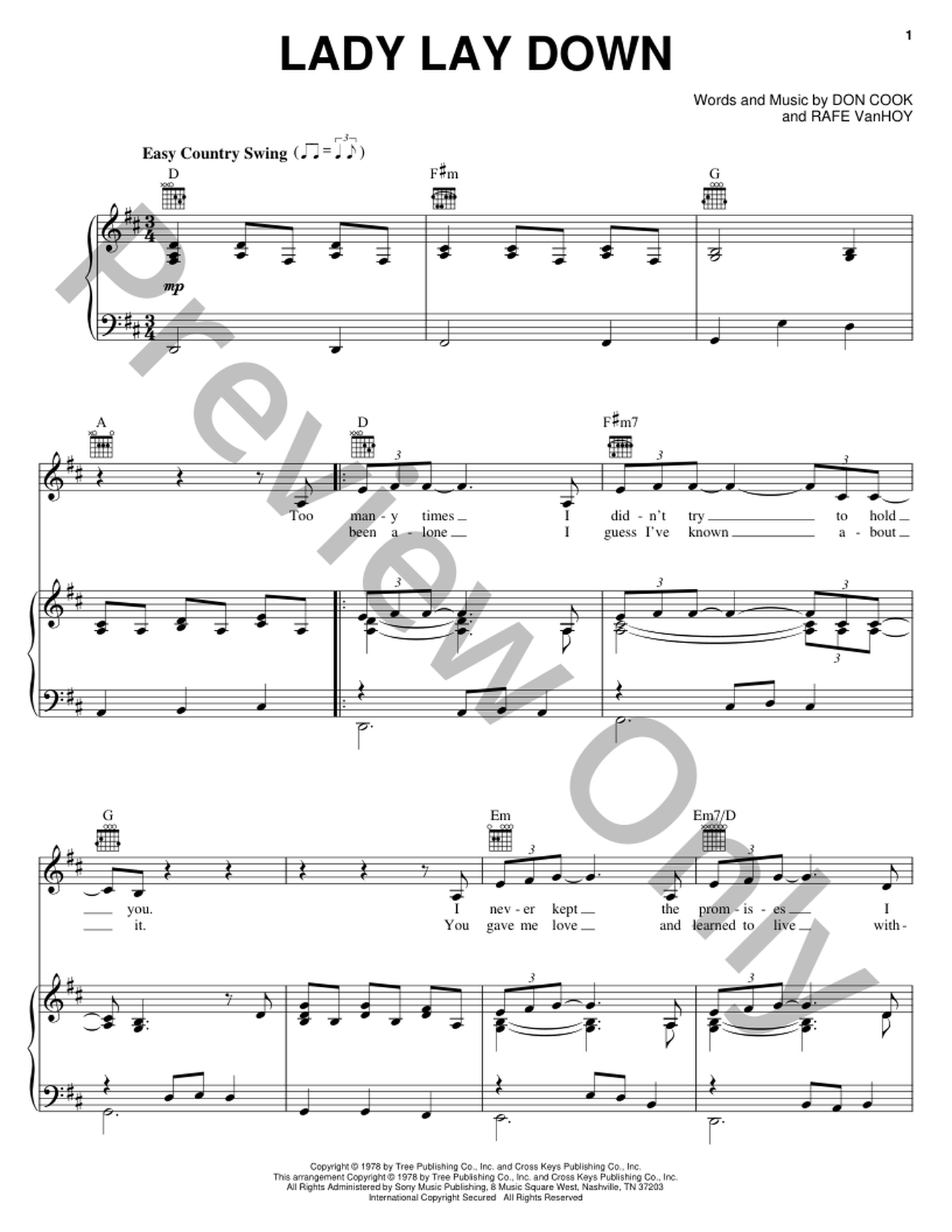 Lady Lay down | J.W. Pepper