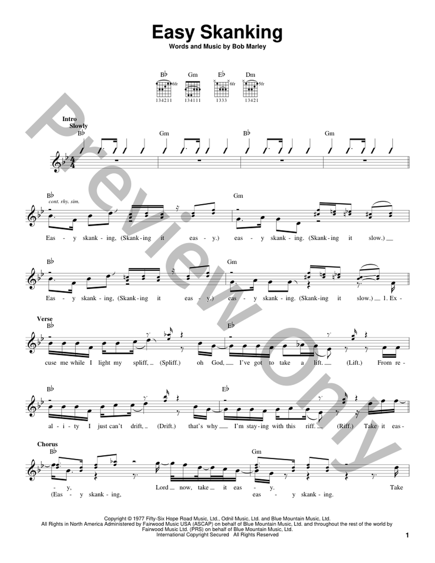 Easy Skanking | J.W. Pepper