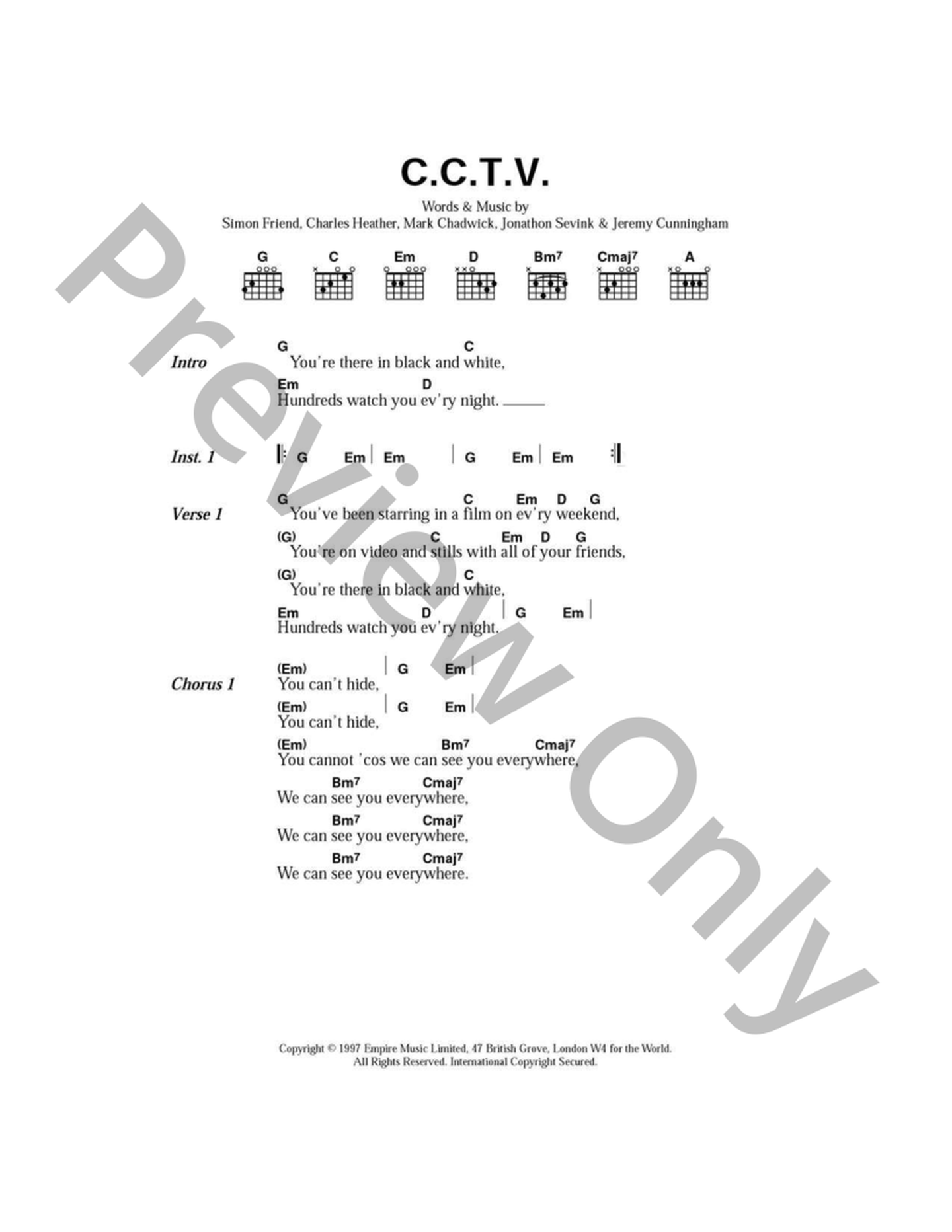 C.C.T.V | J.W. Pepper