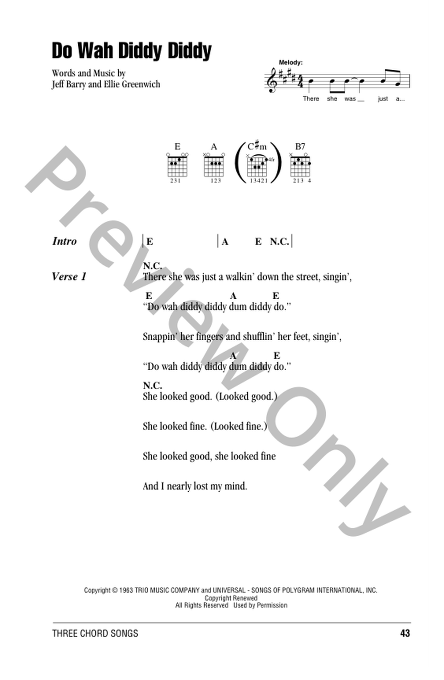 Do Wah Diddy Diddy | J.W. Pepper