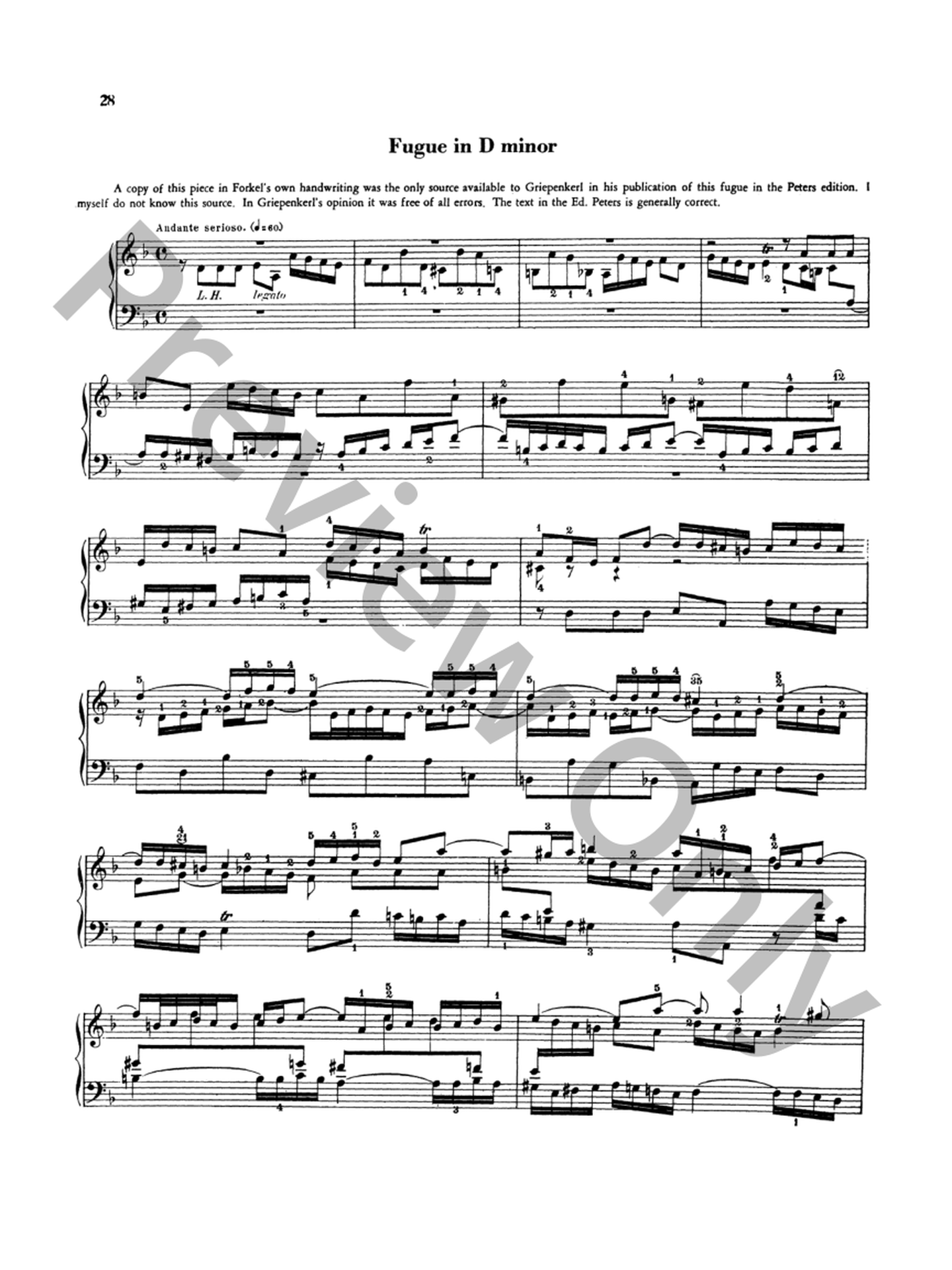 Fugue in D Minor | J.W. Pepper