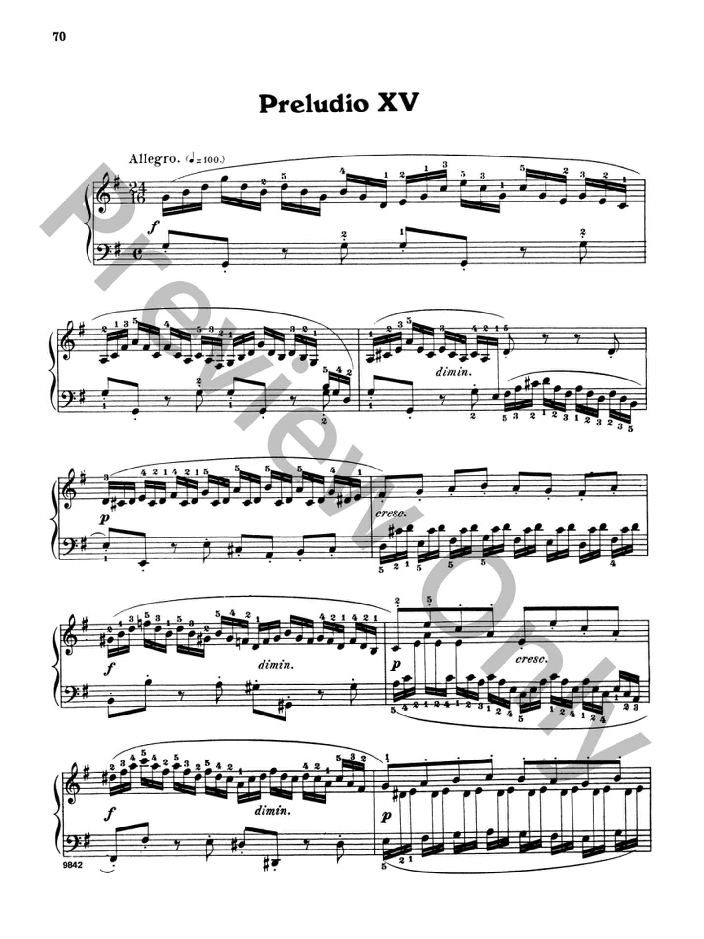 Prelude and Fugue No. 15 | J.W. Pepper