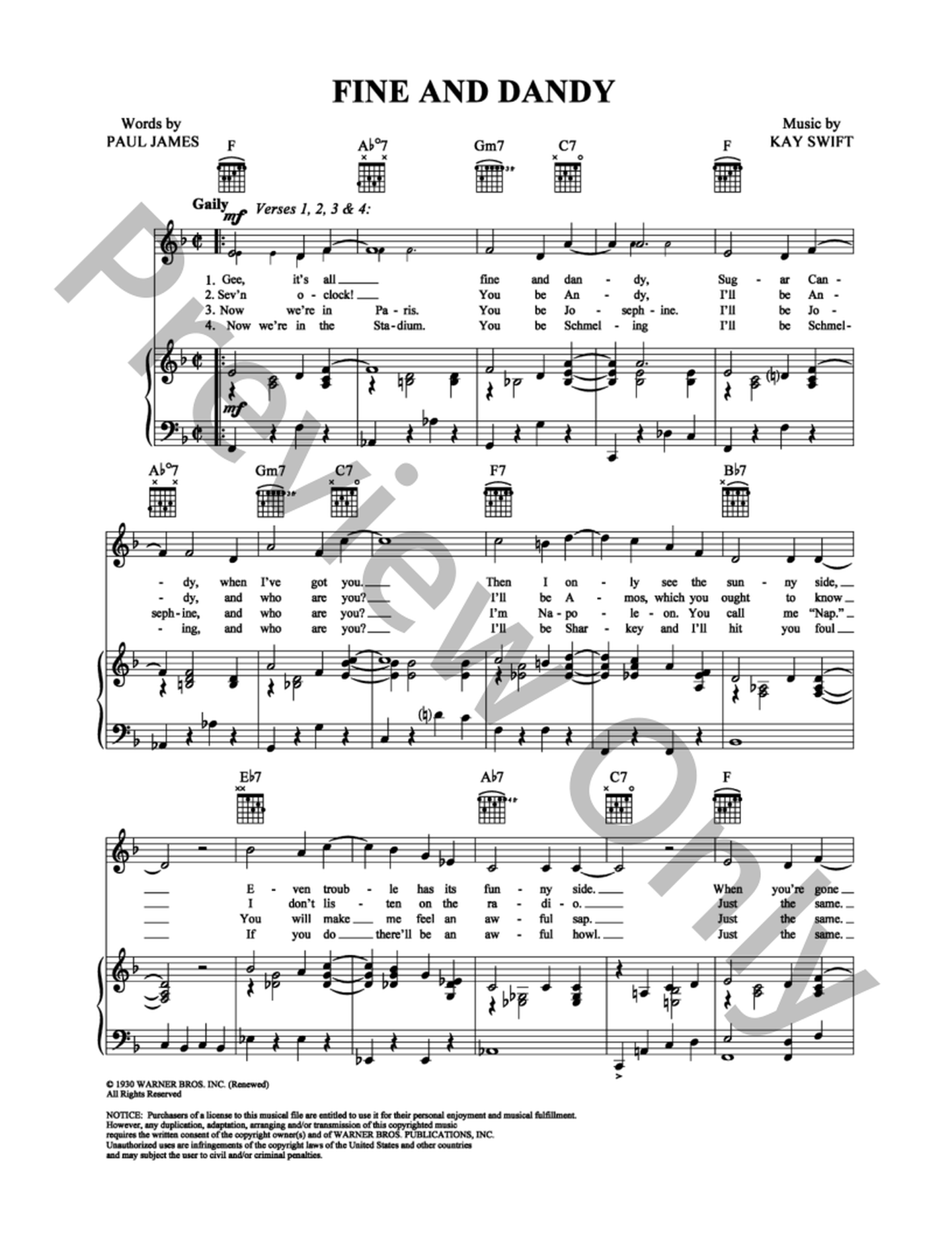 Fine and Dandy | J.W. Pepper